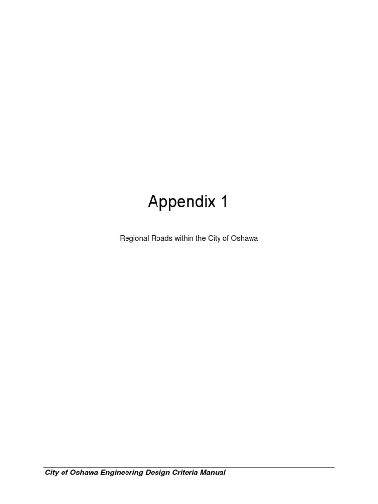 Engineering Design Criteria Appendices 2023 03 | PDF | Road | Road Surface