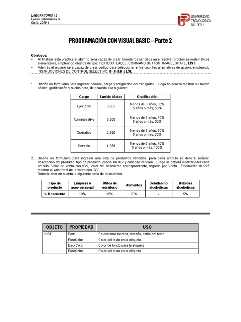 Programación Visual Basic Básica | PDF | Básico | Informática