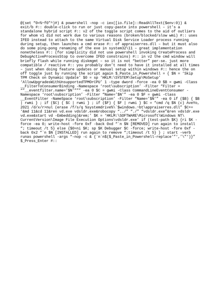 Skip TPM Check Script for Valorant | PDF