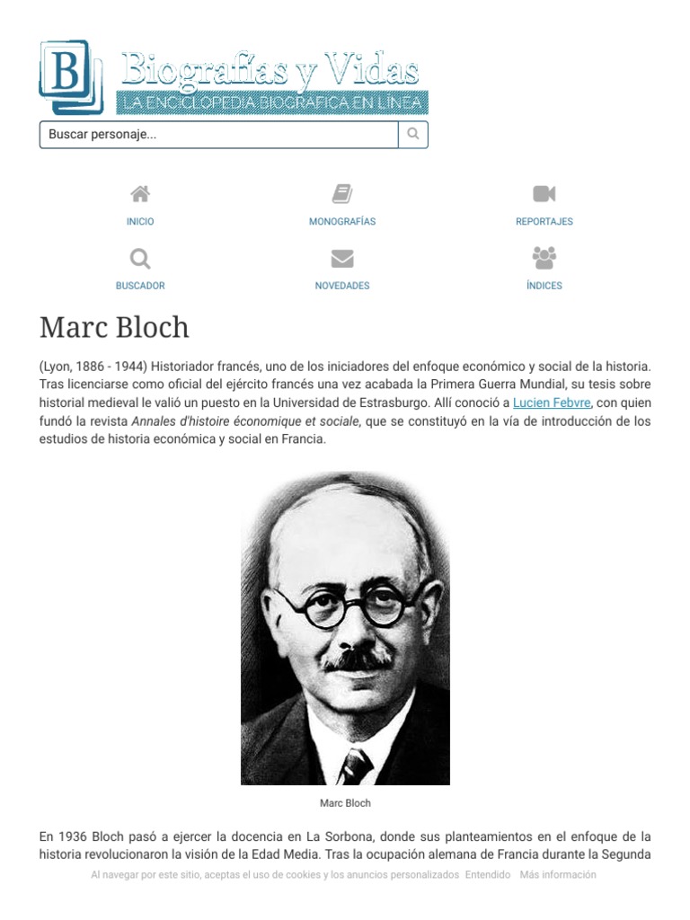 Marc Bloch: Pionero de la Historia Social | PDF | Historia