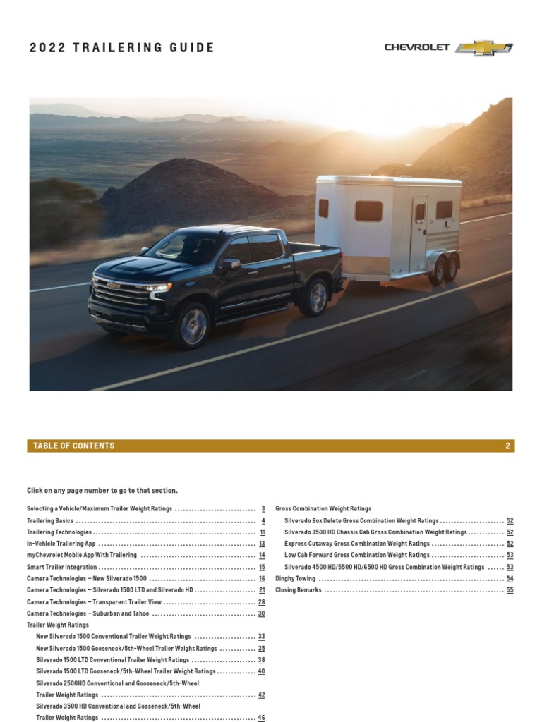 Chevrolet Trailering Guide Ebrochure | PDF | Trailer (Vehicle ...