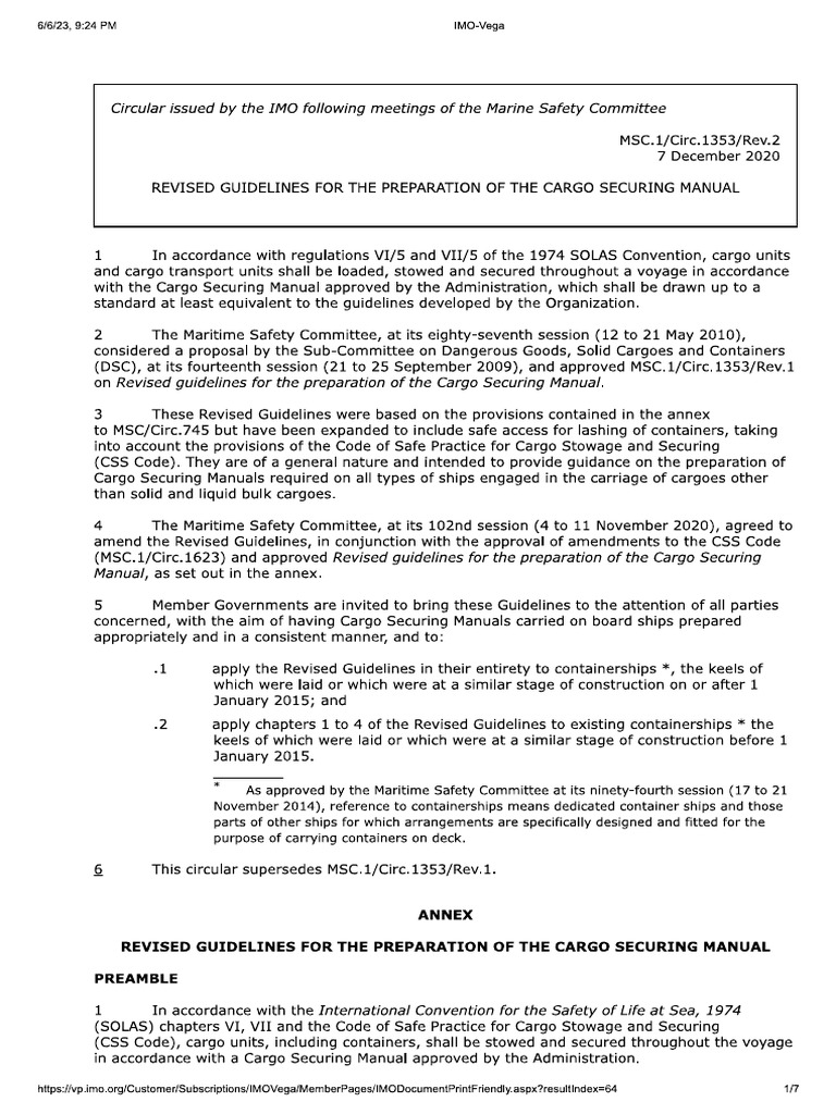 MSC.1-Circ.1353-Rev.2 | PDF