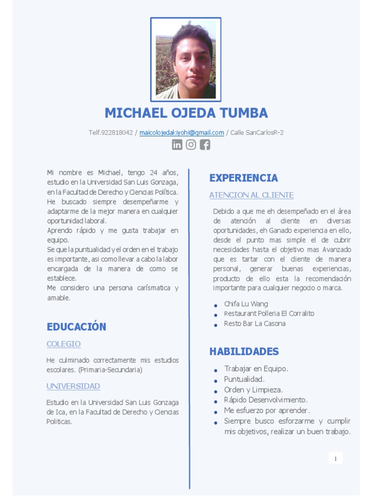 Dni70314166michael Ojeda Tumba | PDF