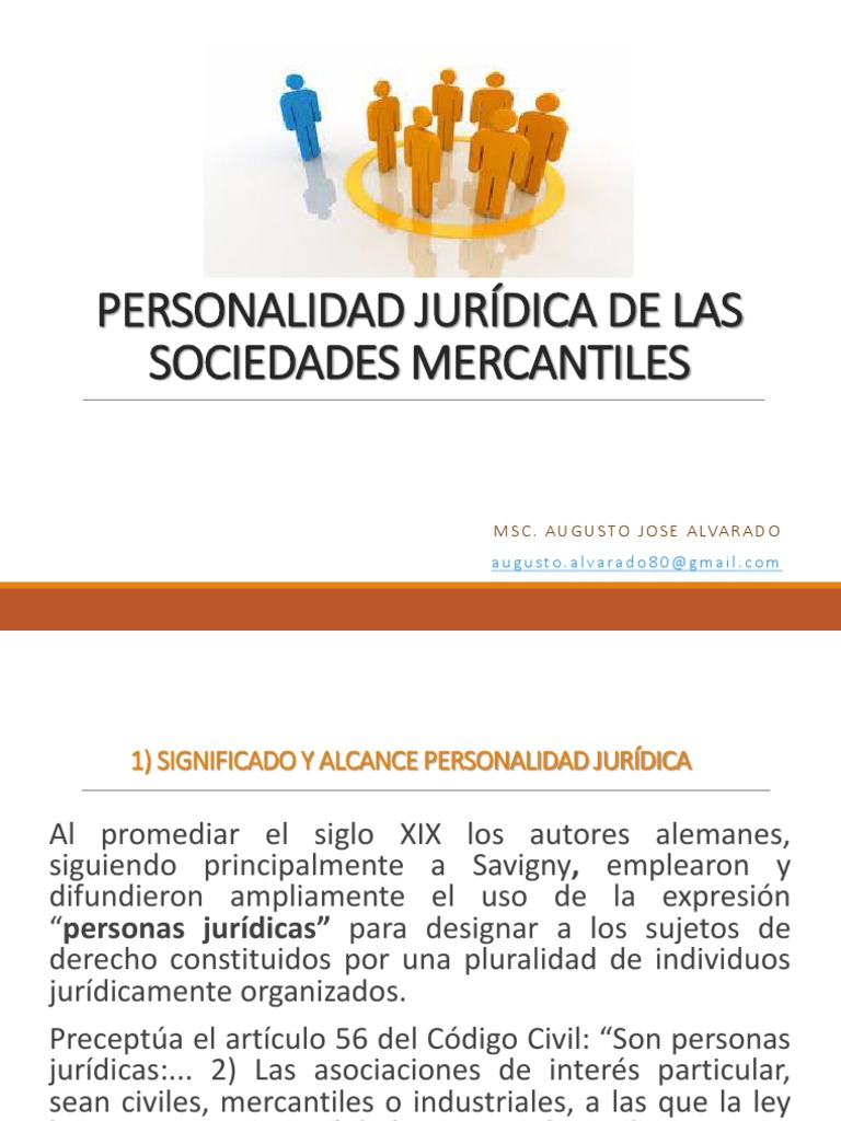 2 - Personalidad Juridica Soc. Mercantiles y Otros (2019) | PDF | Sociedad de responsabilidad ...