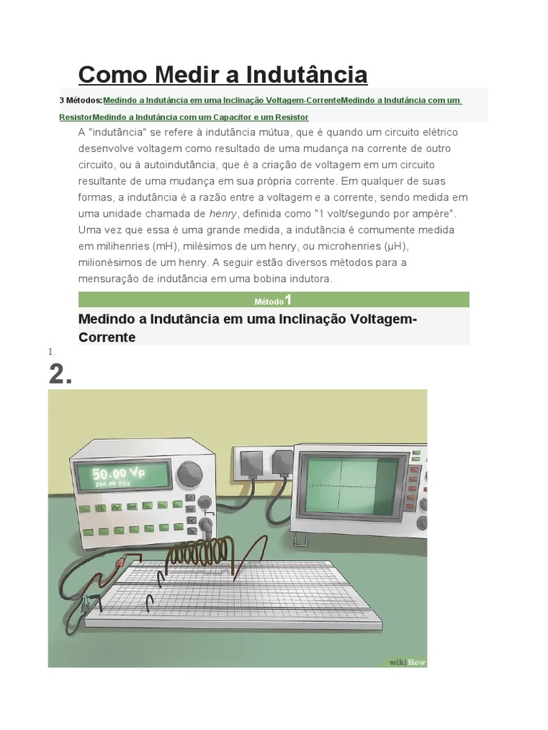 Como Medir a Indutância | PDF | Indutância | Indutor