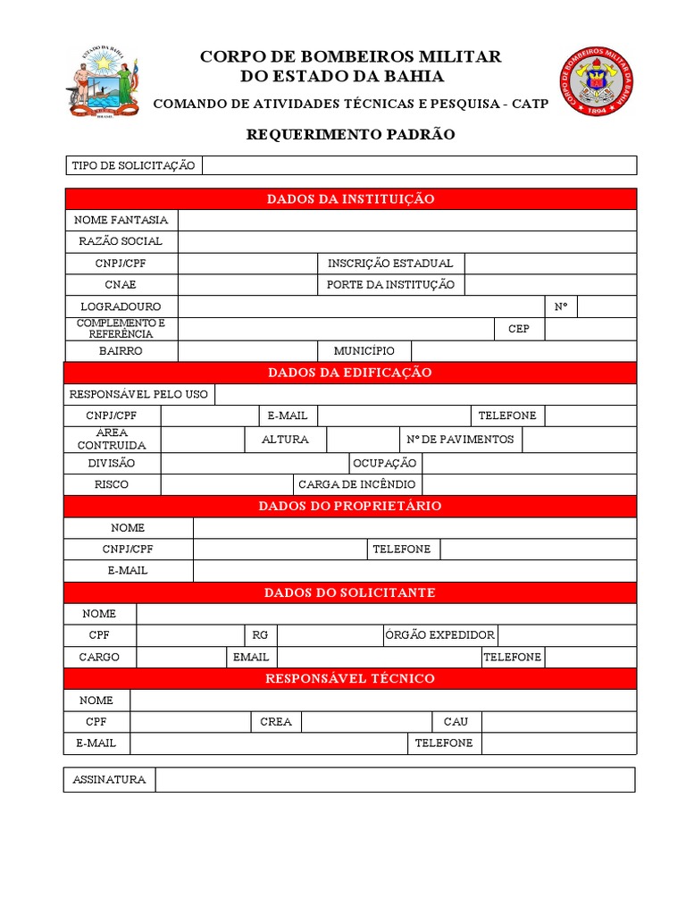 Requerimento Padrao Catp 0 | PDF