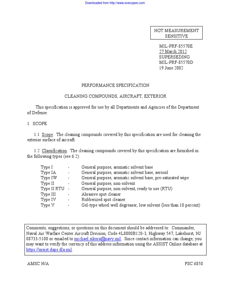 Mil PRF 85570e | PDF | Corrosion | Alloy