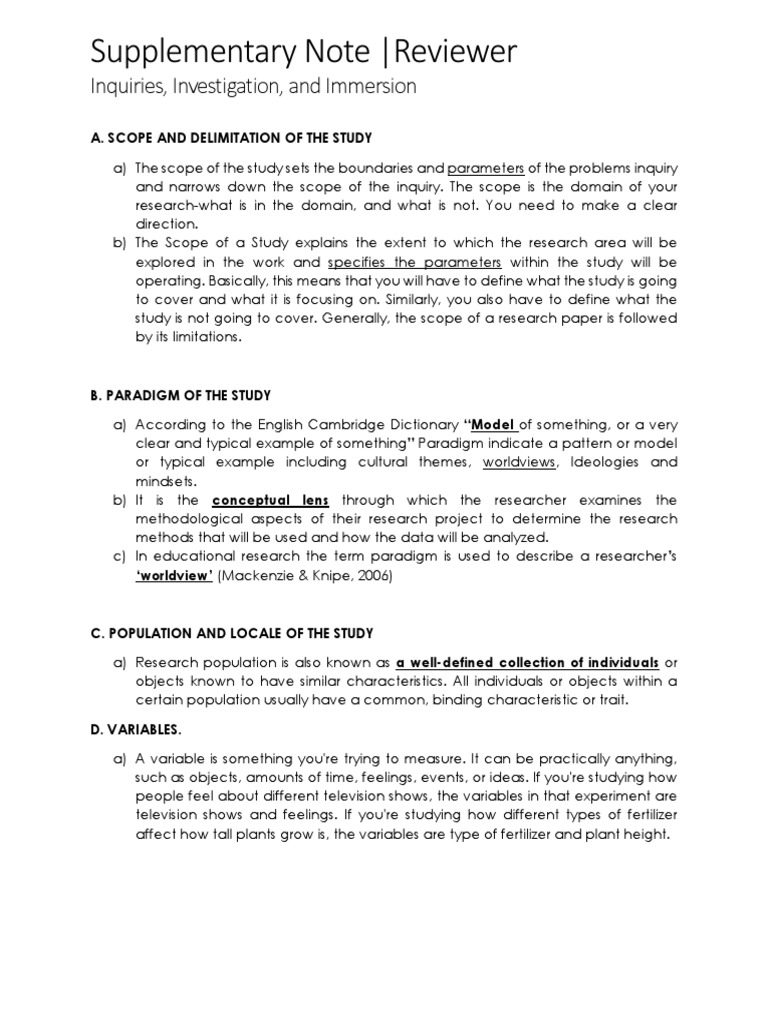 3III Supplementary-Note Reviewer Reviewer | Download Free PDF | Data ...