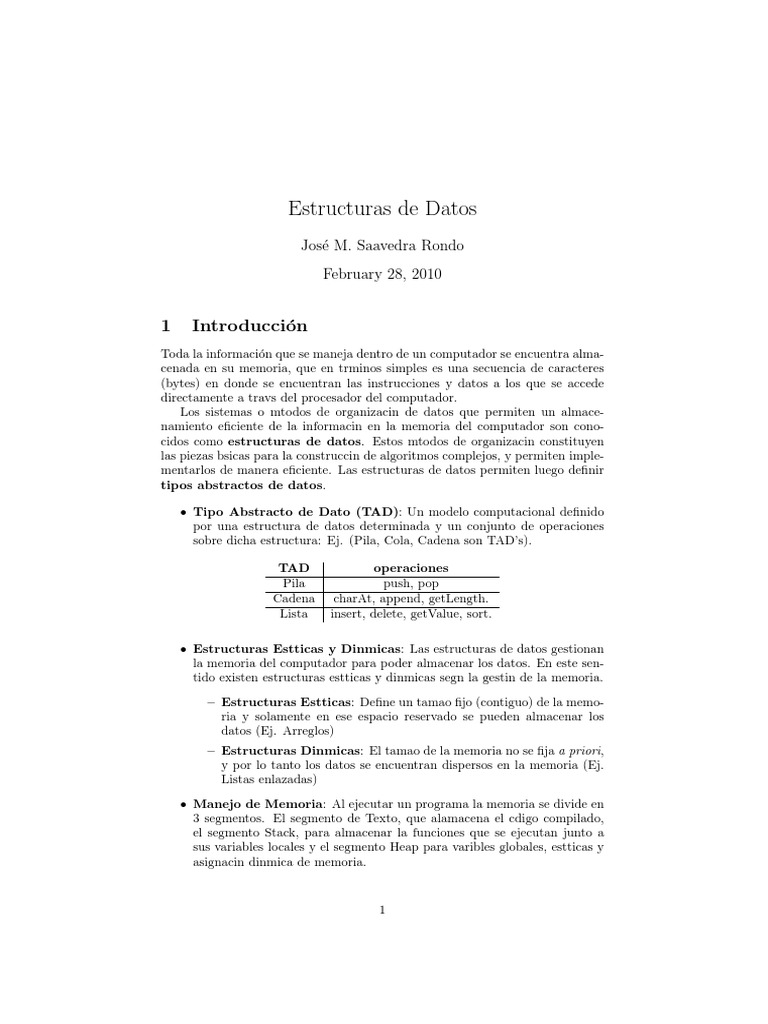 Estructuras de Datos 1 | PDF | Cola (tipo de datos abstractos ... Estructuras de Datos 1 | PDF | Cola (tipo de datos abstractos ...