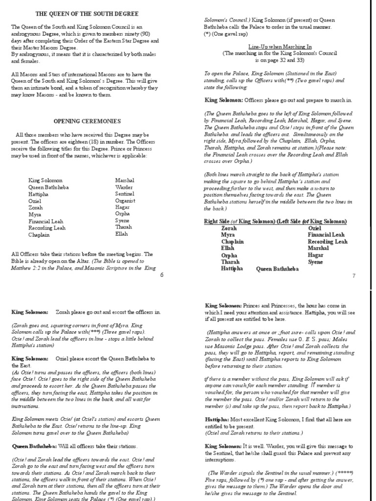 QueenofSouth Ritual | PDF | Queen Of Sheba | Solomons