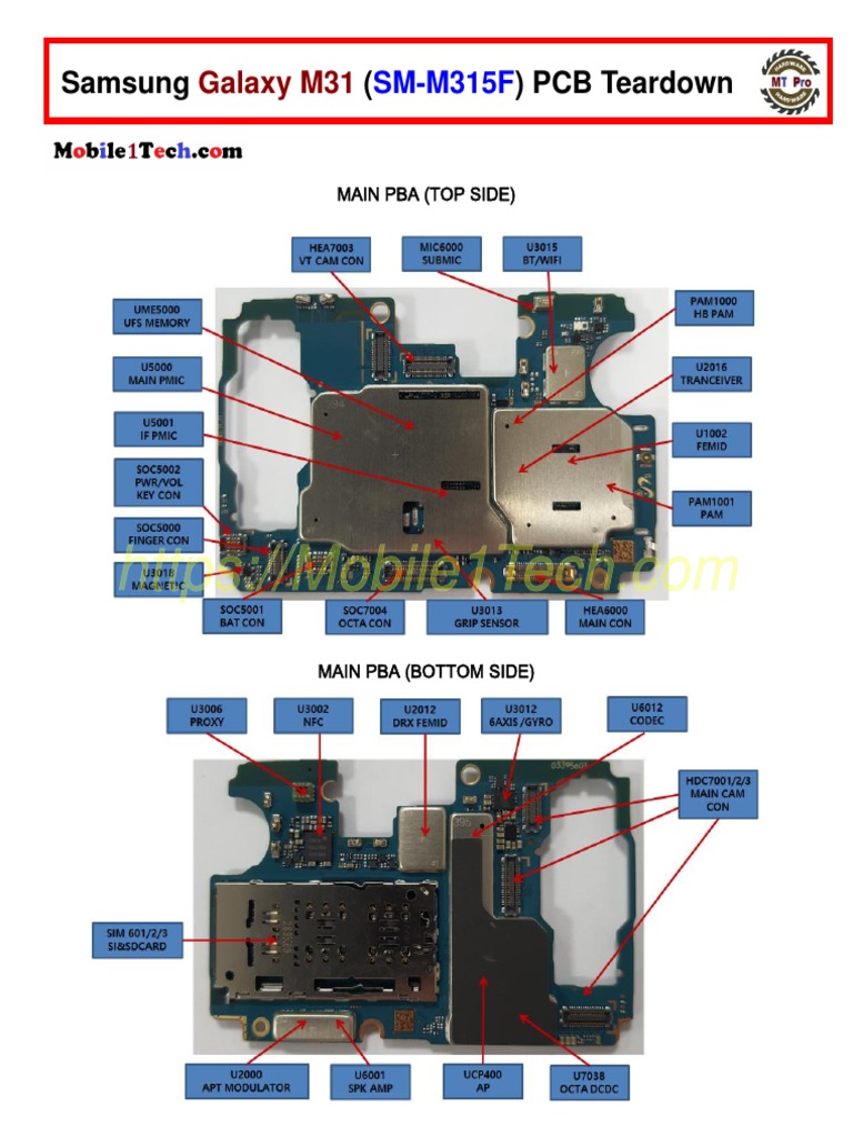 SM-M315F PCB Teardown Galaxy M31 | PDF