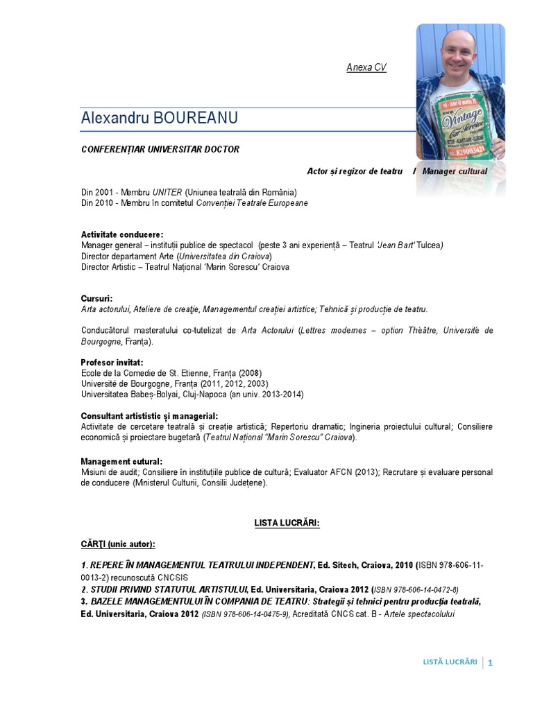 Lista Lucrari Anexa CV | PDF