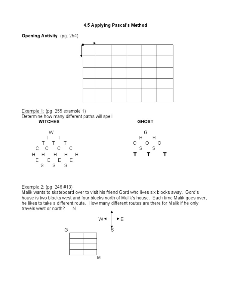 Paths and Combinatorial Methods | PDF
