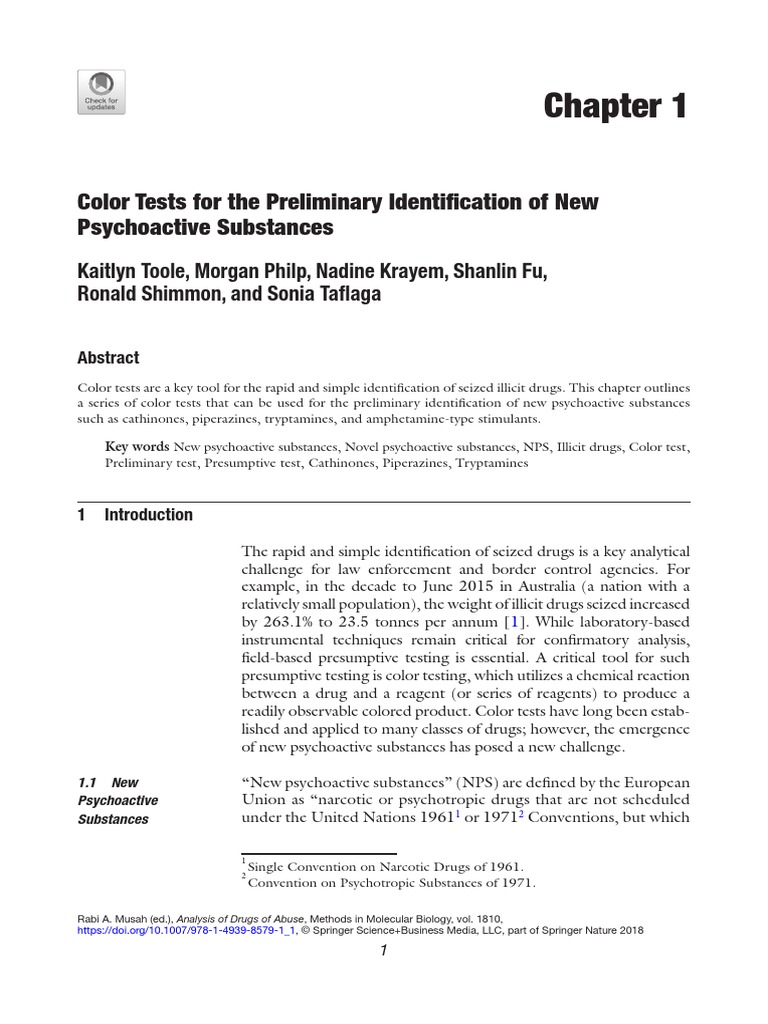 Color Tests for Identifying NPS | PDF | Ph | Chemical Substances