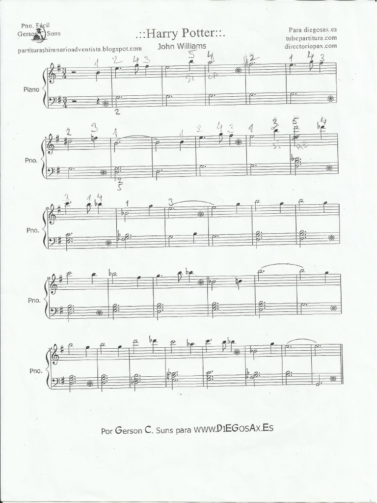 Partitura Harry Potter (Piano) | PDF