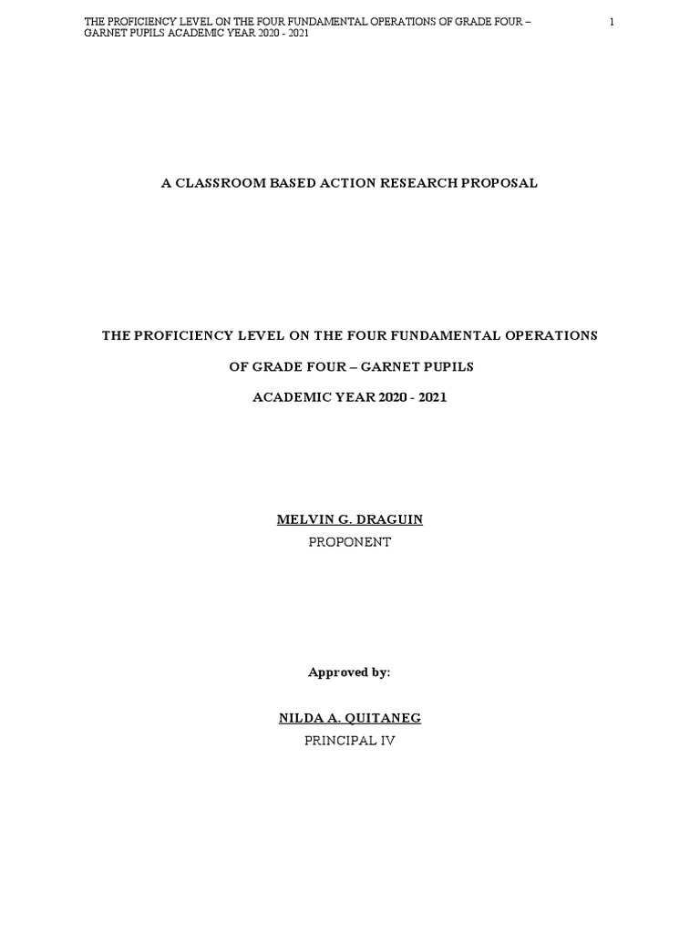 Grade 4 Proficiency in Math Operations | PDF | Mathematics | Teachers
