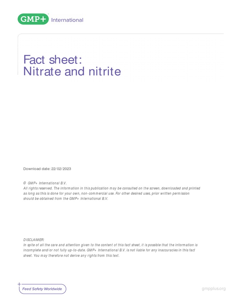 Nitrate and Nitrite | PDF