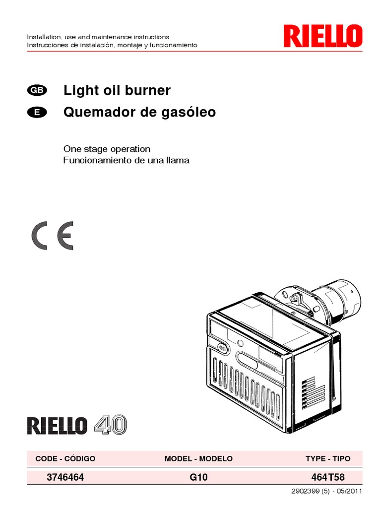 Riello g10 Service Manual | PDF | Pump | Mechanical Engineering