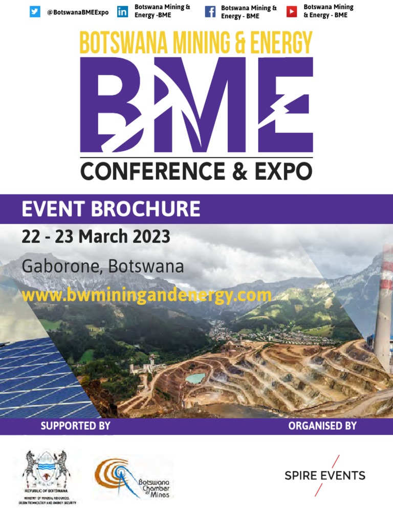 Event Brochure - BME 2023 | PDF | Mining | Botswana