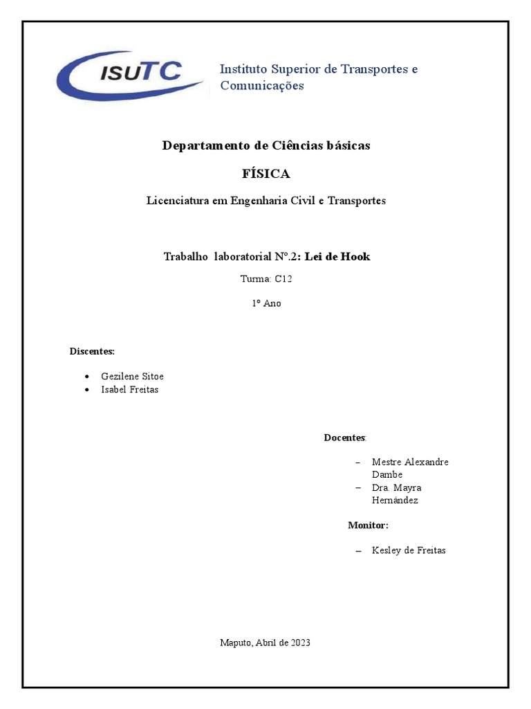 Relatório Movimento de Projectil | PDF | Cinemática | Velocidade