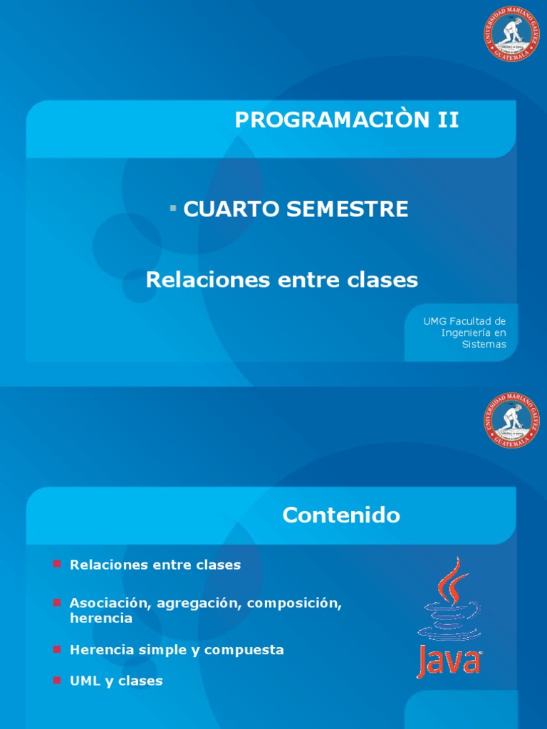 Relaciones Entre Clasees | PDF | Herencia (Programación Orientada a Objetos) | Objeto (informática)