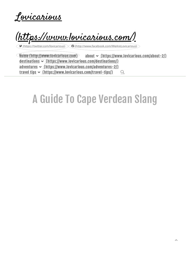 Slang Cape Verdean | PDF | Linguistics | Human Communication