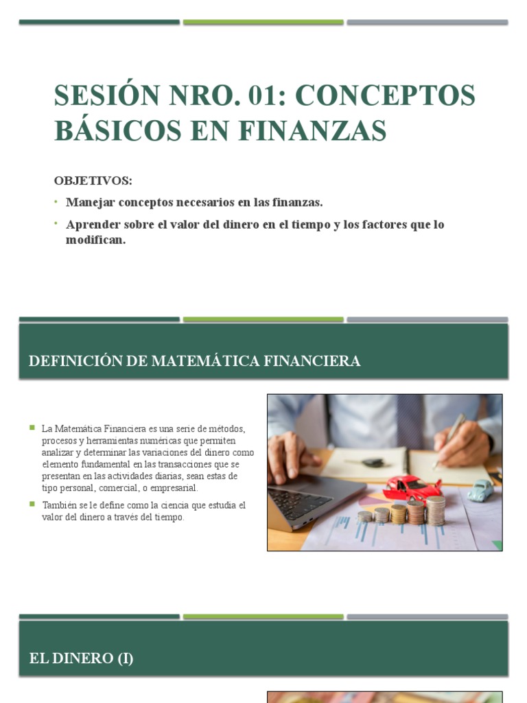 S1 - Conceptos Básicos en Finanzas | PDF | Interés | Tasas de interés