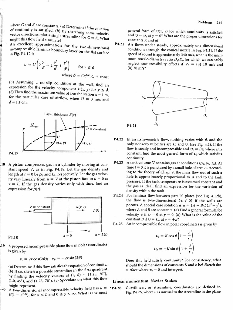 CH 4 Problems Navier Stokes | PDF