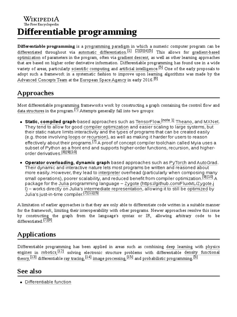 Differentiable Programming | Download Free PDF | Computer Programming | Derivative