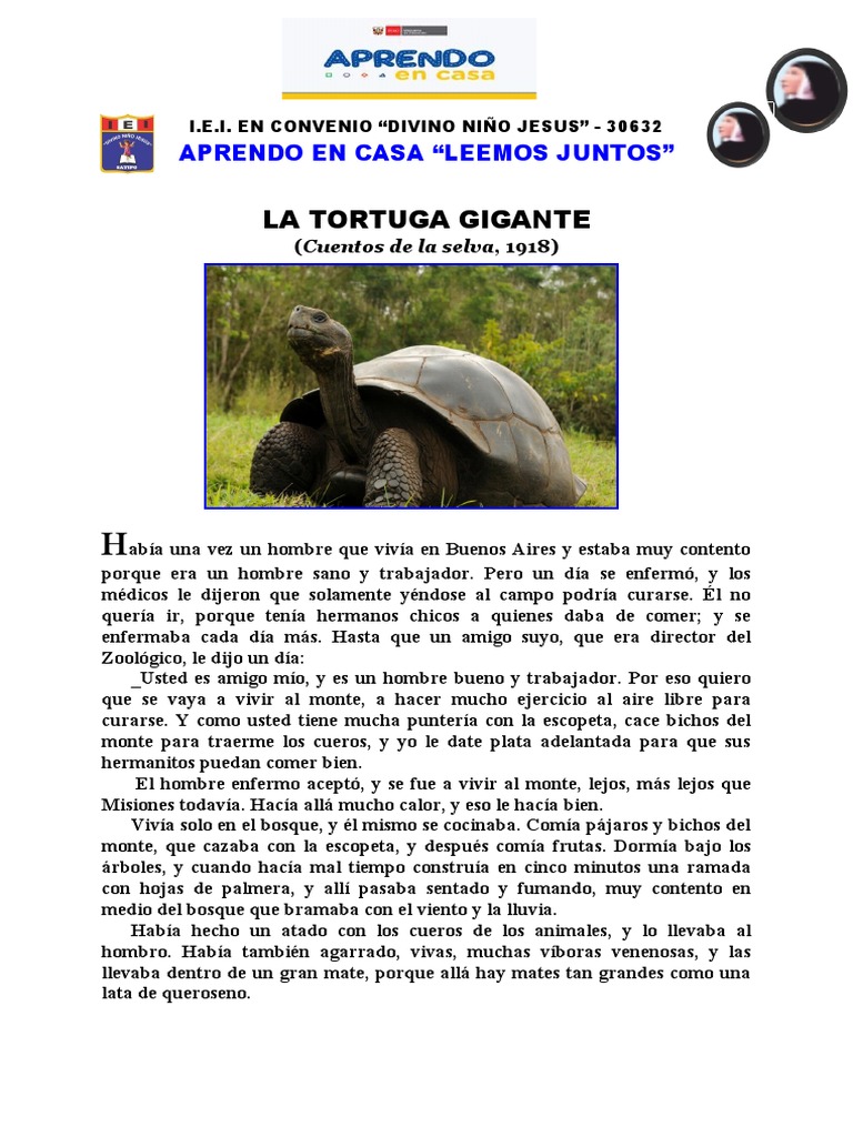 (La Tortuga Gigante) Ii Semana | PDF
