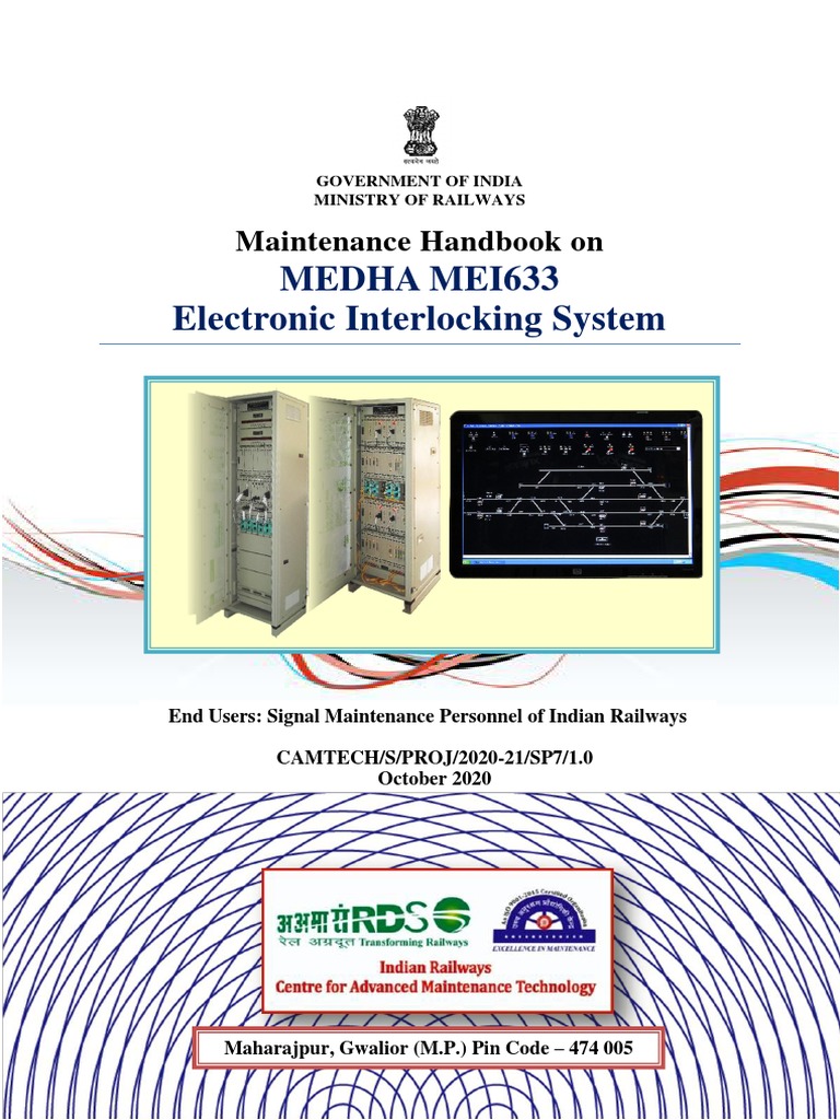 Maintenance Handbook - MEDHA MEI633 Electronic Interlocking System | PDF | Input/Output | Power ...