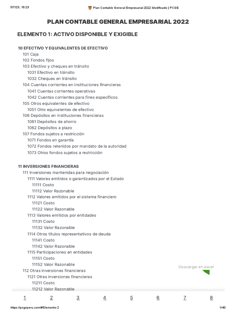 Plan Contable General Empresarial 2024 | PDF | Impuestos | Contabilidad