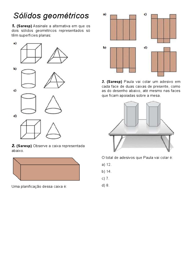 Sólidos geométricos | PDF