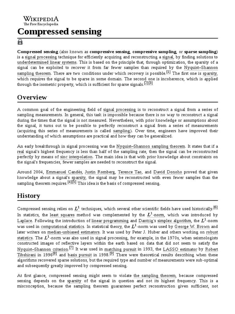 Compressed Sensing Pdf Mathematics Algorithms