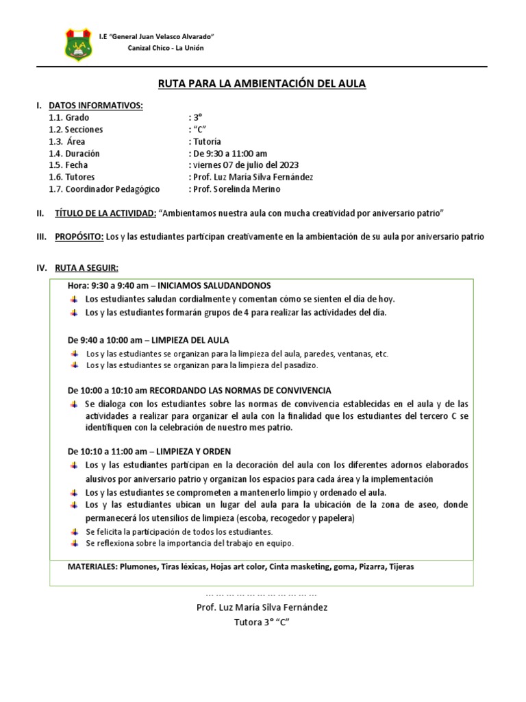 Ambientación de Aula | PDF