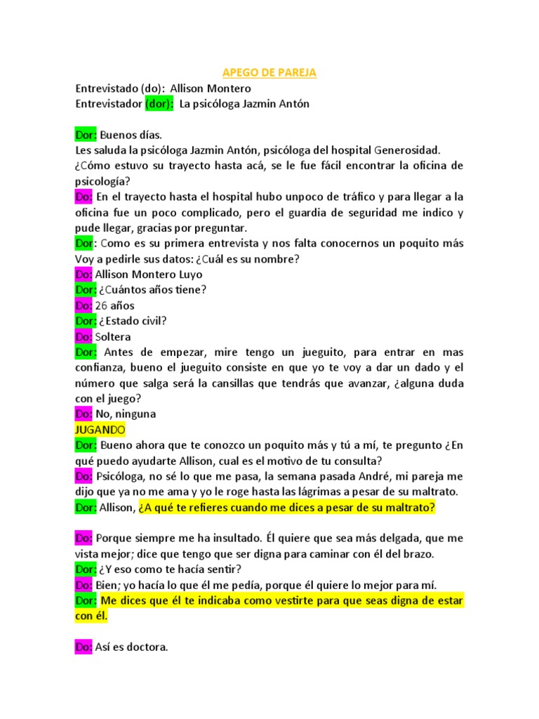 Guión 6 Apego A La Pareja | PDF