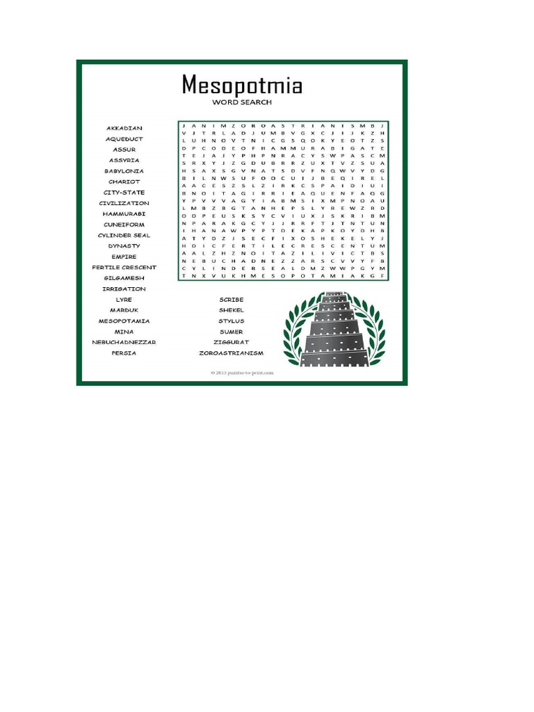 Bingo Mesopotamia | PDF | Mesopotâmia | Fenícia