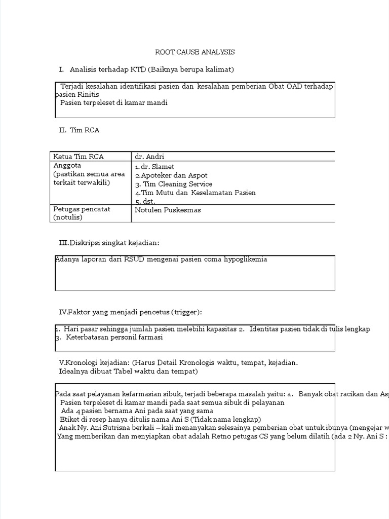 Pdf-Contoh-Form-Fmea-Dan-Rca - DL | PDF | Kesehatan Holistik | Sains ...