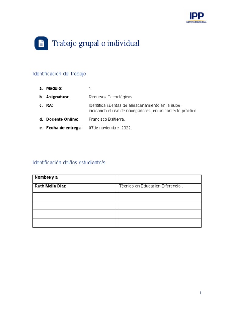 1 Ruth - Mella - T1 - M1 - Recursos - Tecnológicos | PDF | Microsoft ...