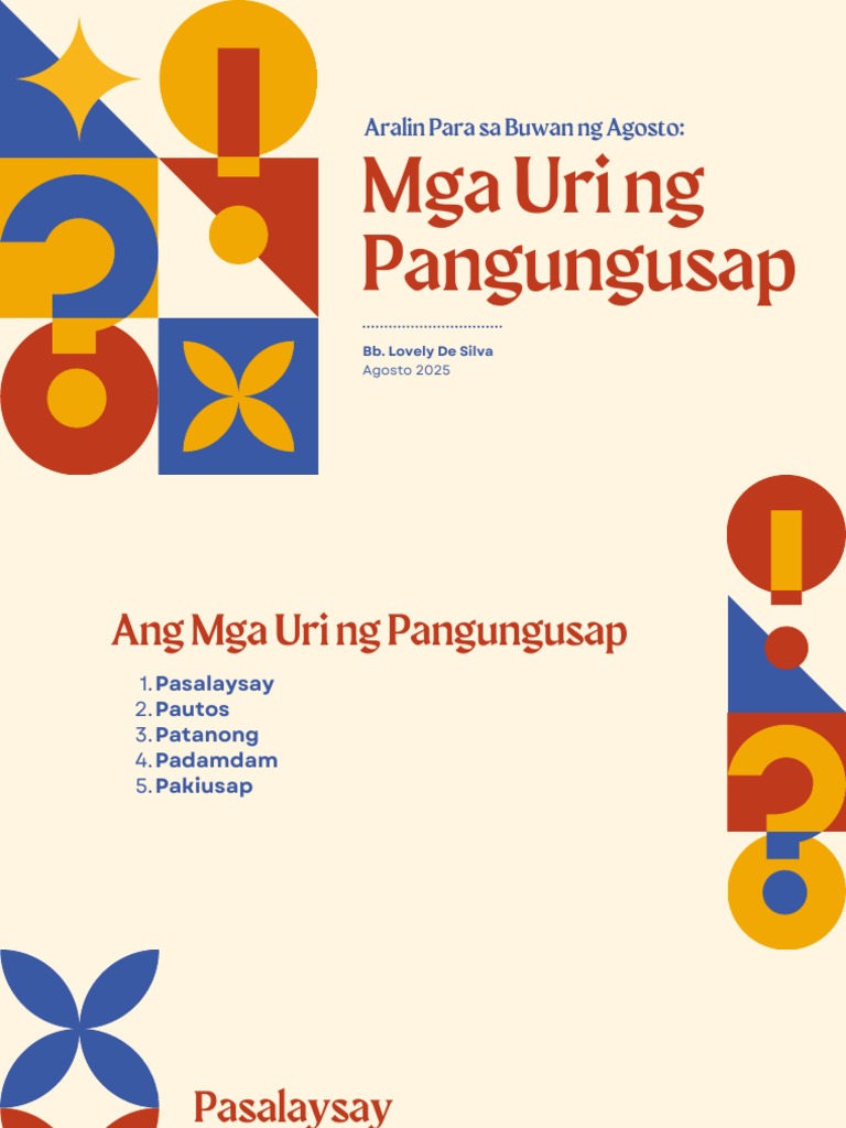 Mga Uri ng Pangungusap | PDF