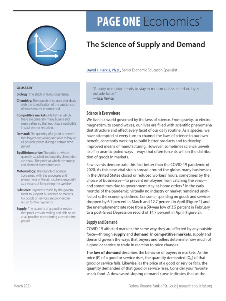 2.2.1 The Science of Supply and Demand - SE | PDF | Supply And Demand ...