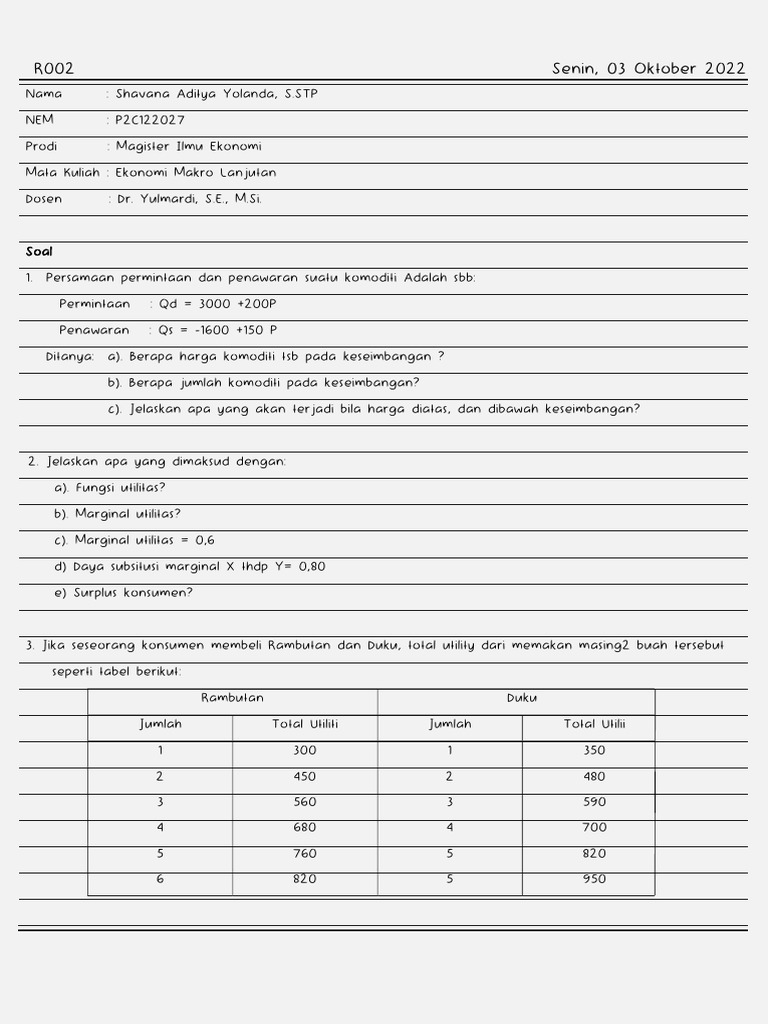Soal & Jawaban Ekonomi Makro | PDF