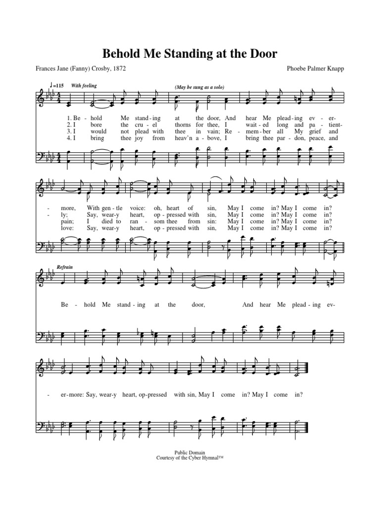 Behold Me Standing at The Door | PDF