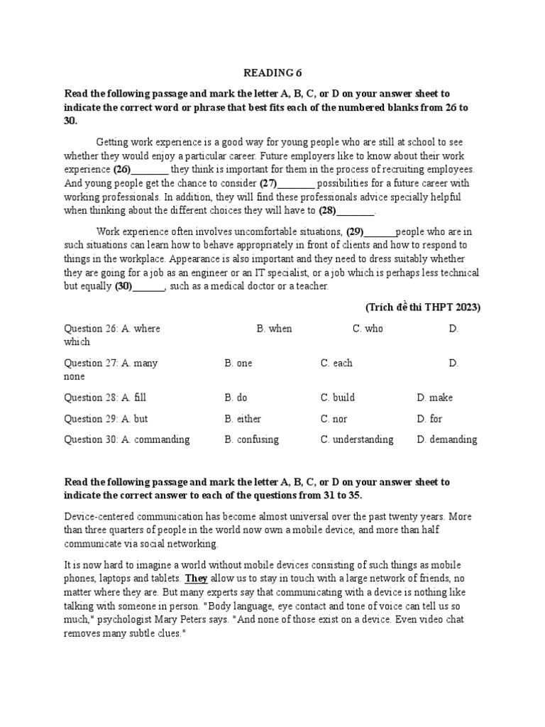Reading 6 | PDF | Adolescence | Communication