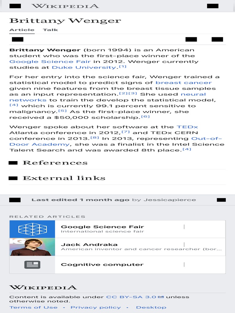 Brittany Wenger - Wikipedia | PDF