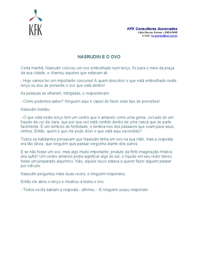 Nasrudin e o Ovo | PDF