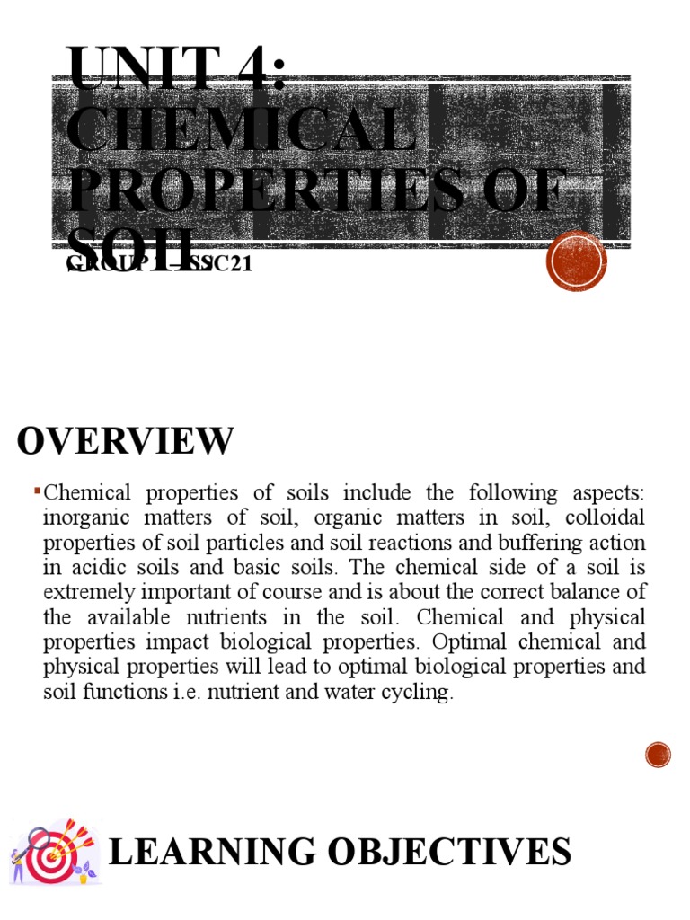 Chemical Properties of Soil | PDF | Soil | Clay