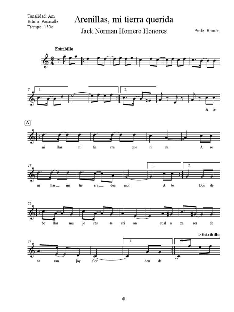 Arenillas, Mi Tierra Querida | PDF