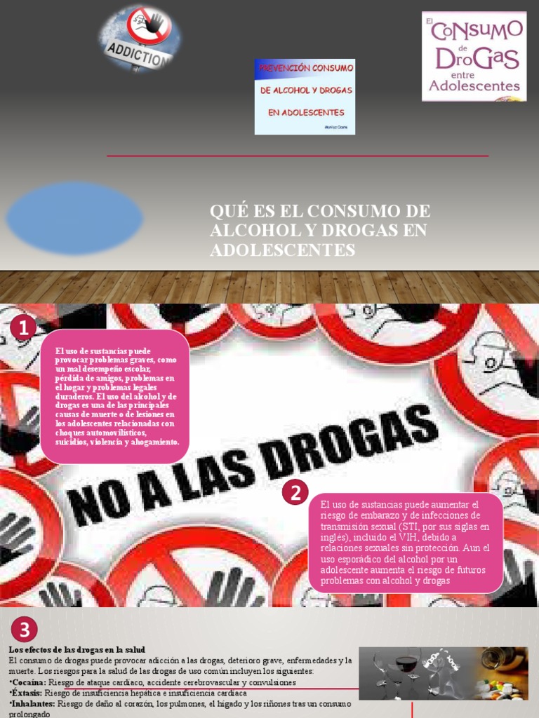 QUÉ ES EL CONSUMO DE ALCOHOL Y DROGAS | PDF | La dependencia de sustancias | Cannabis (Droga)
