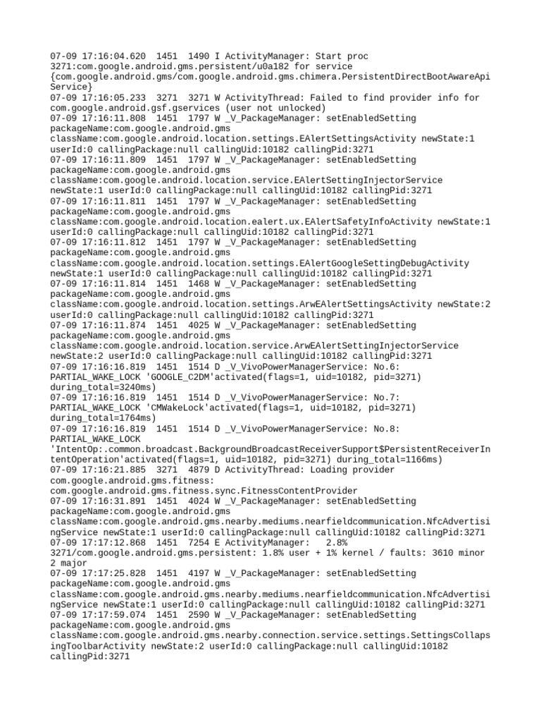 Log | PDF | Computing | Operating System Technology